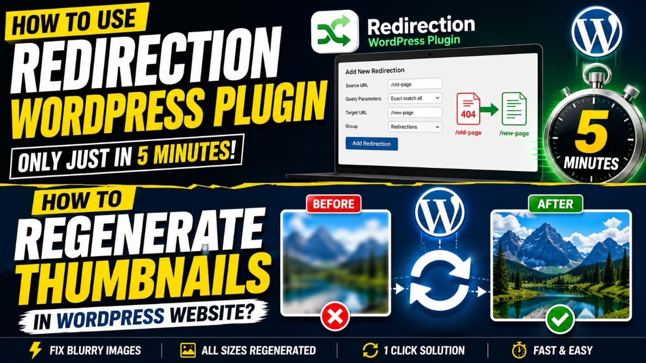 How to Use Redirection Wordpress Plugin only just in 5 minutes? - YouTube