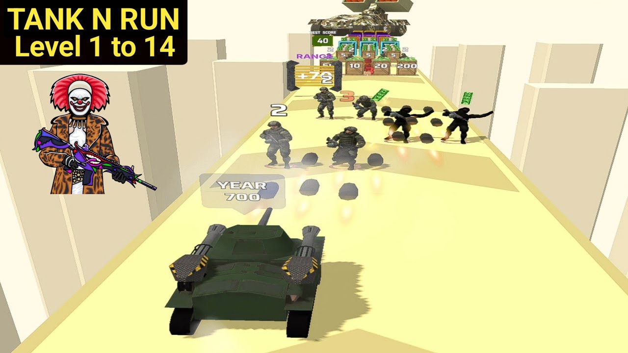 Tank N Run: Modern Army Race Gameplay Level 1-14 - YouTube