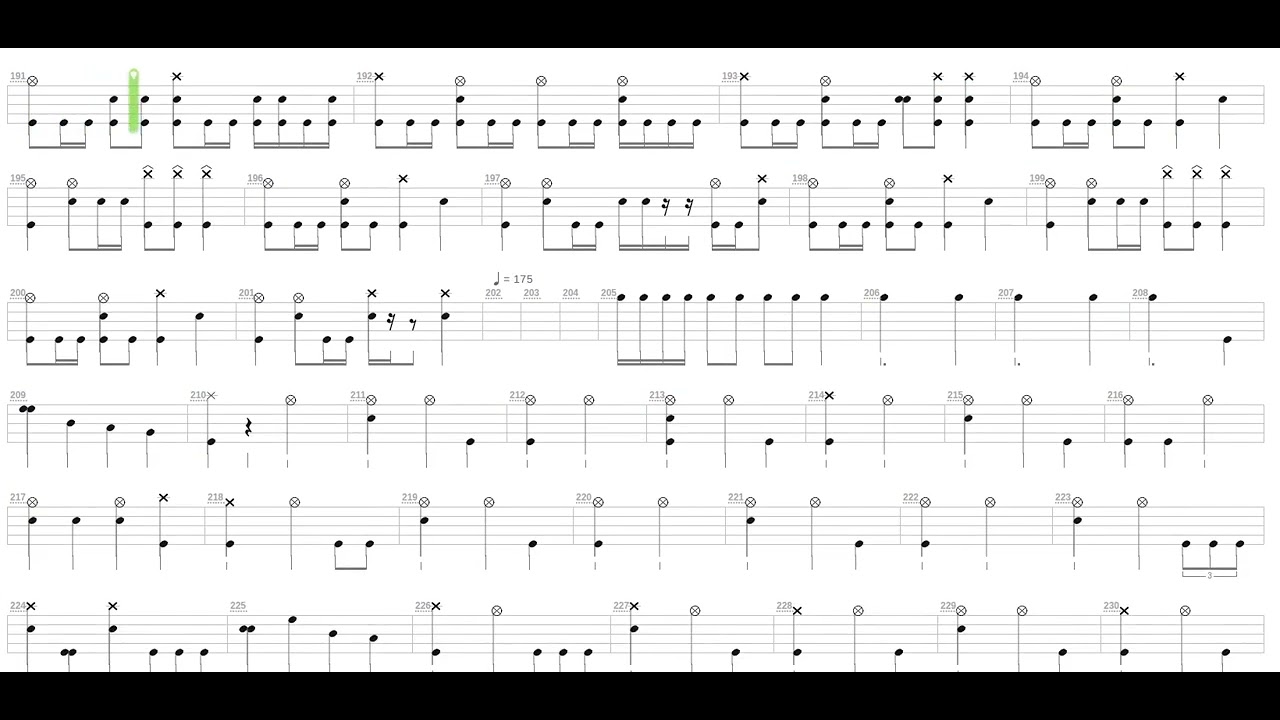 Calico Jack + Running Wild + Drum only + Drum tab - YouTube