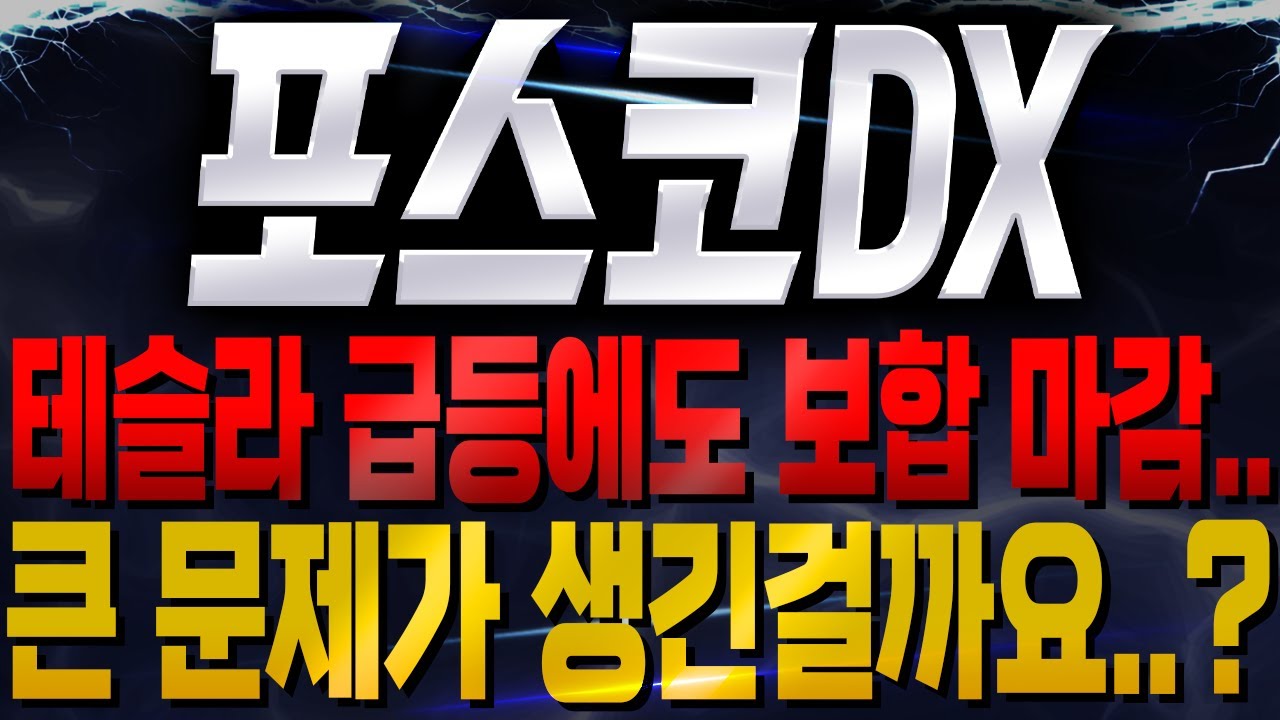 포스코dx 주가전망 💥긴급💥테슬라 22 급등에도 보합권 마감 큰 문제가 생긴걸까요🔥🔥 2차전지 포스코dx