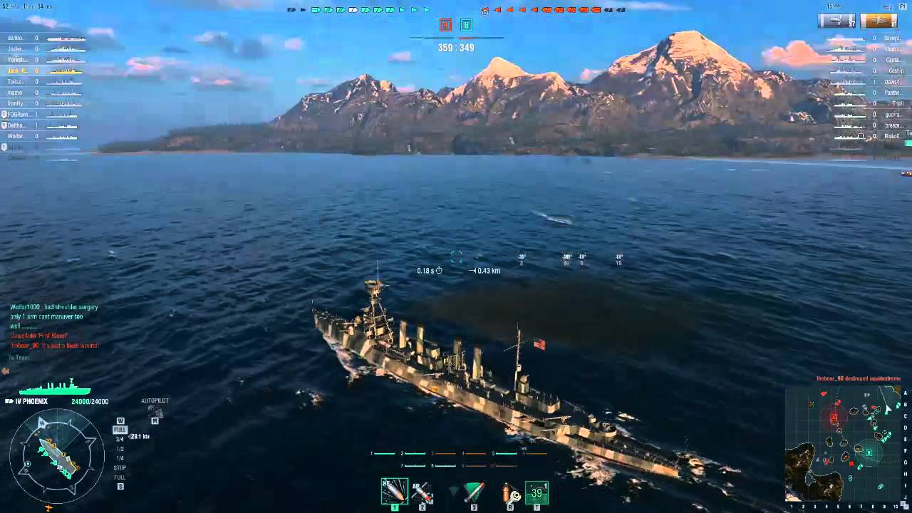Some more World Of Warships in the Tier IV Phoenix - YouTube