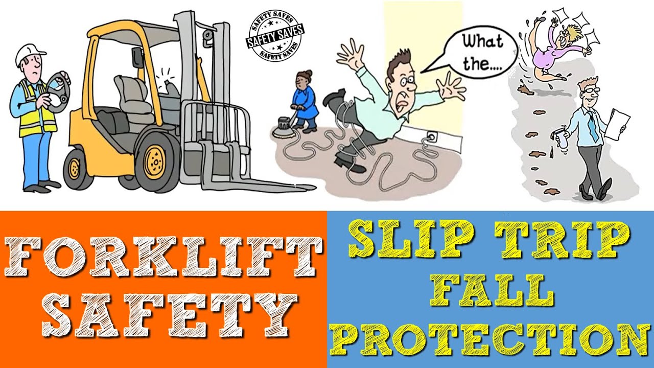 SLIP, TRIP & FALL PROTECTION SAFETY | FORK LIFT SAFETY ANIMATION VIDEO ...