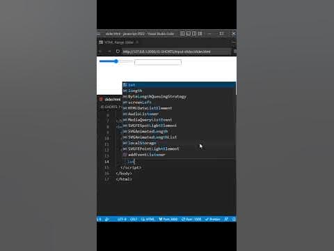 JavaScript Tips Creating range slider shorts javascript html - YouTube