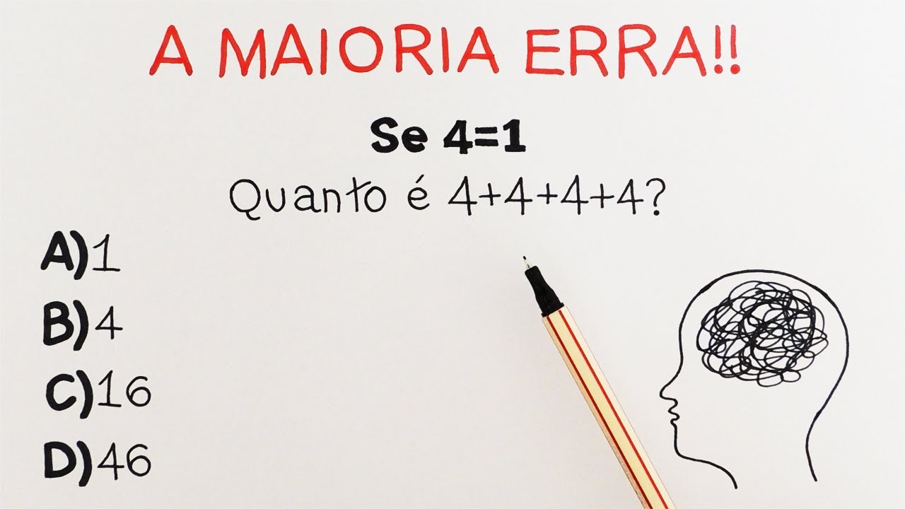 Essa é fácil mas a maioria não consegue | Raciocínio lógico‼️ - YouTube