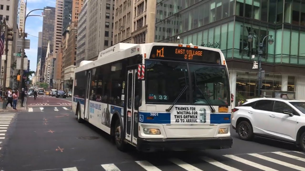 MTA NYC Bus Orion VII NG Hybrid #3901 M1 - YouTube