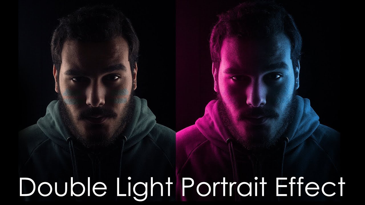 How To Create Portrait Double Light Effect In Photoshop CC - YouTube