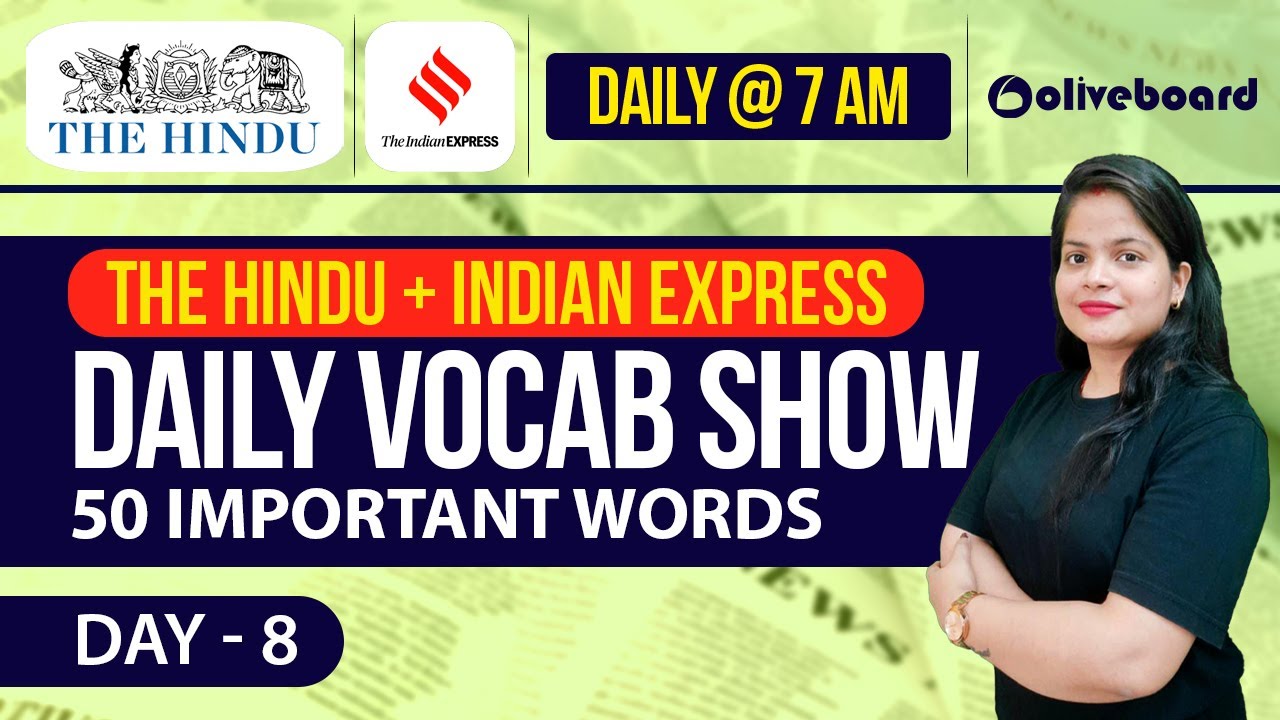 50 Important Words Daily | The Hindu Vocabulary Today + Indian Express ...