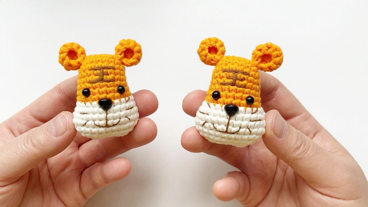 Tiger Crochet | How to crochet Tiger | Cute crochet tiger keychain for ...