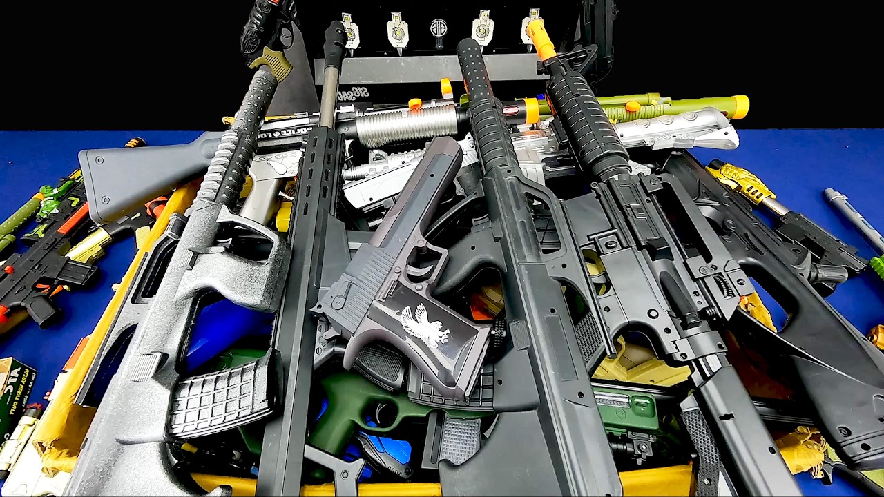 Massive Toy Gun Arsenal Box 💥 M4 Rifles, AK Style Guns, SMGs, Snipers ...
