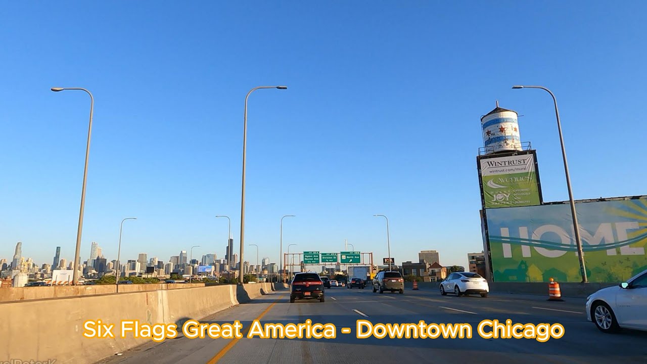 Driving from Gurnee Illinois to Downtown Chicago via I-94 E - YouTube