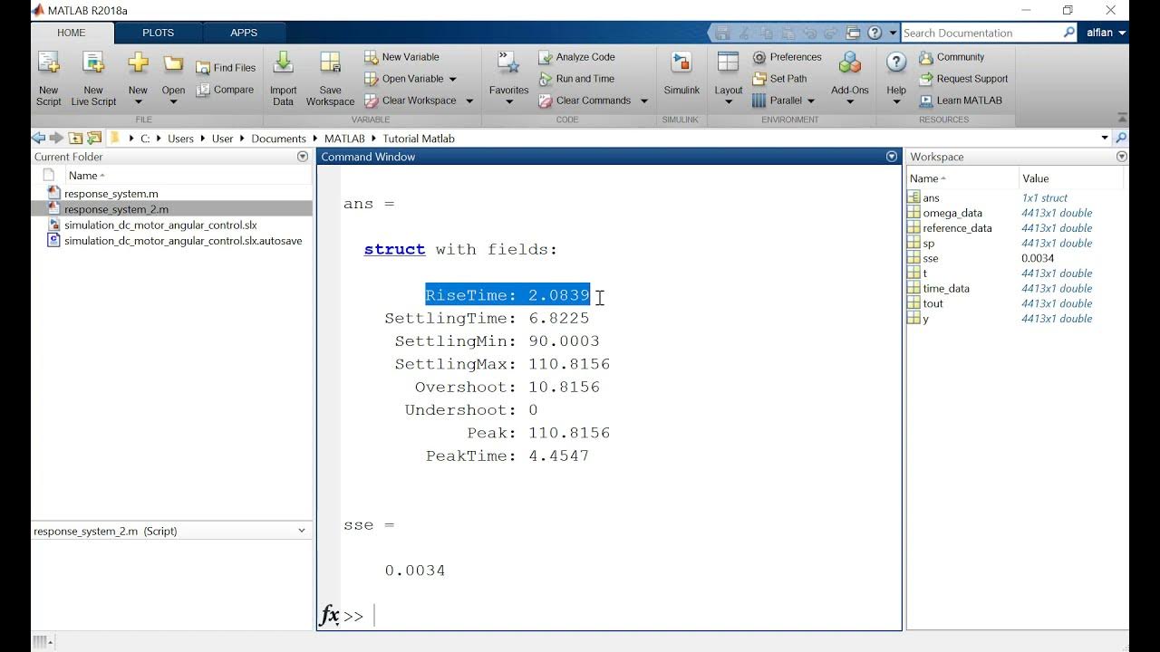 How to MATLAB Plot and Calculate System Response: Rise time, Settling ...
