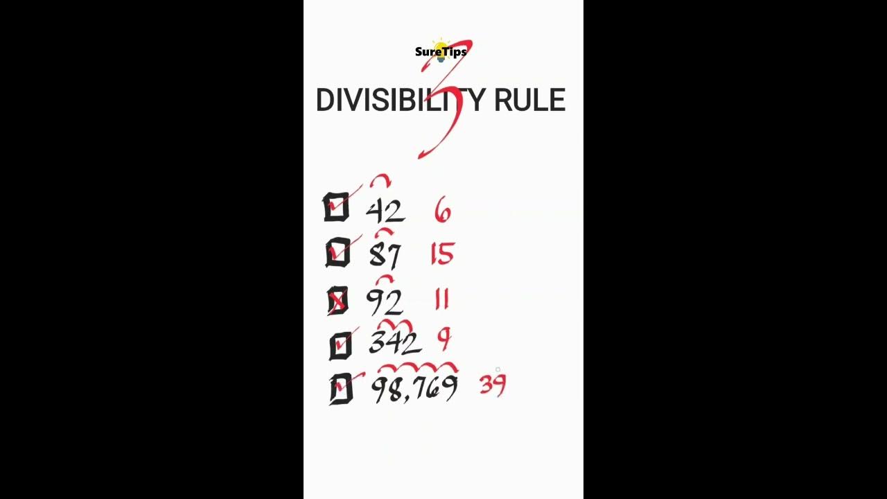 Divisibility Rule of 3 - YouTube