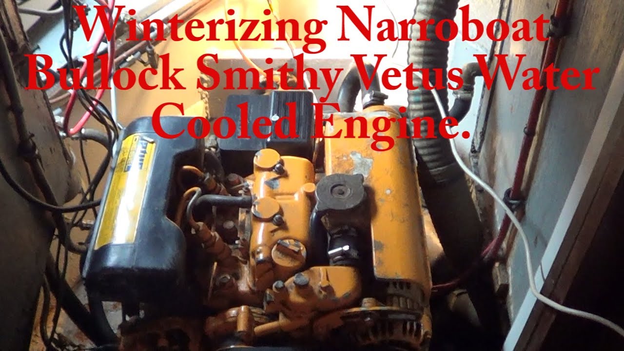Narrowboat Vetus Engine Winterization - YouTube
