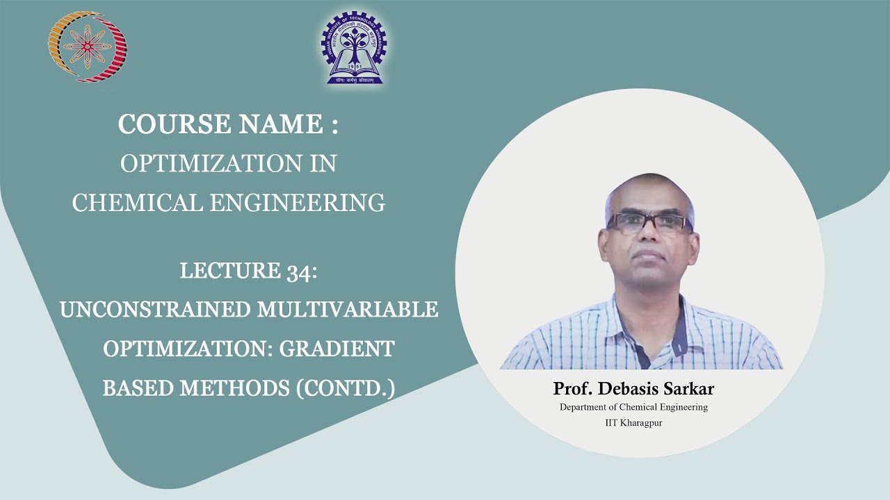 Lecture 34 Unconstrained Multivariable Optimization Gradient Based Methods Contd Youtube
