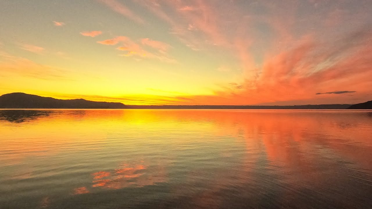 Stunning sunset at home in Rotorua, New Zealand - YouTube