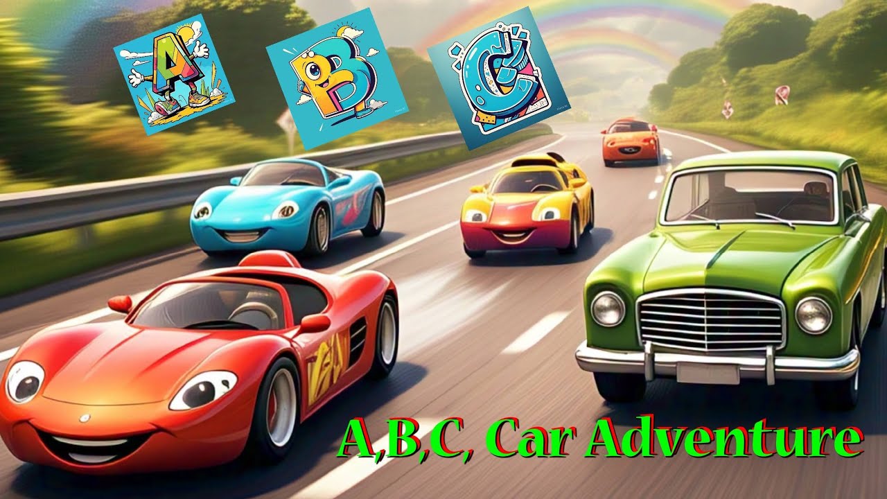 A,B,C, Car Adventure | Color cars | kids animation - YouTube