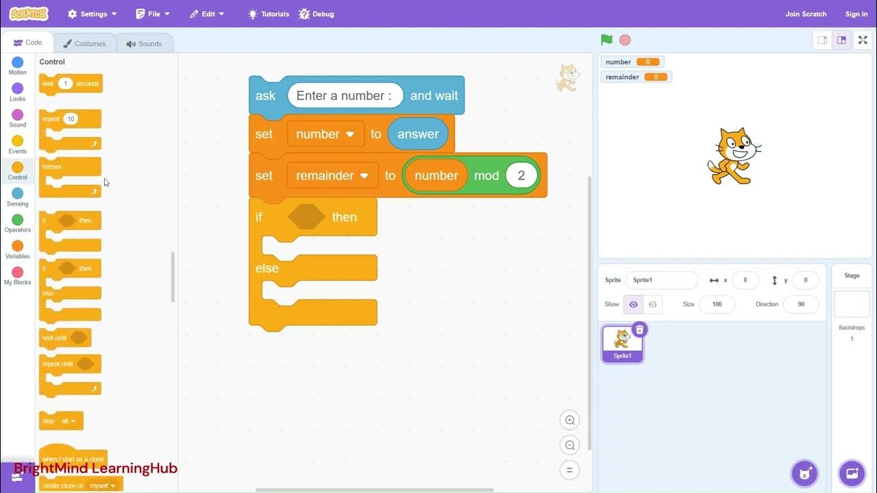 Check If a Number Is Even or Odd in Scratch | User Input Tutorial for Beginners - YouTube