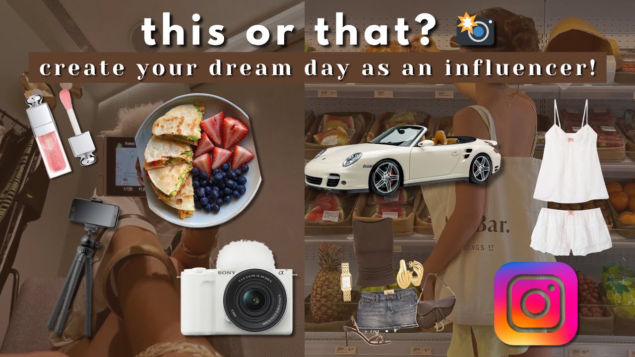 build and create your PERFECT day as a FAMOUS influencer | this or that ...
