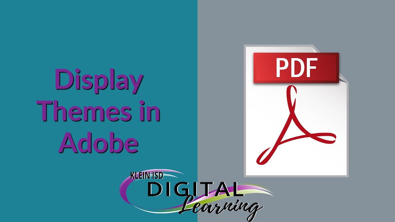 Display Themes in Adobe Acrobat DC - YouTube