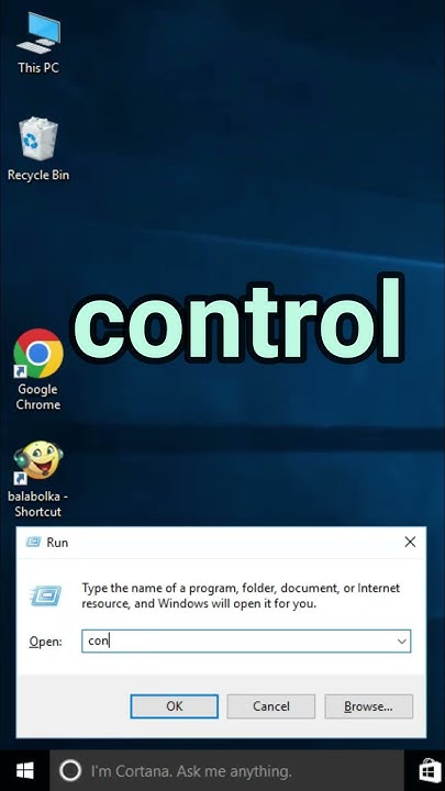 how to open control panel using run command in MS Windows #shorts #short #youtubeshorts # ...