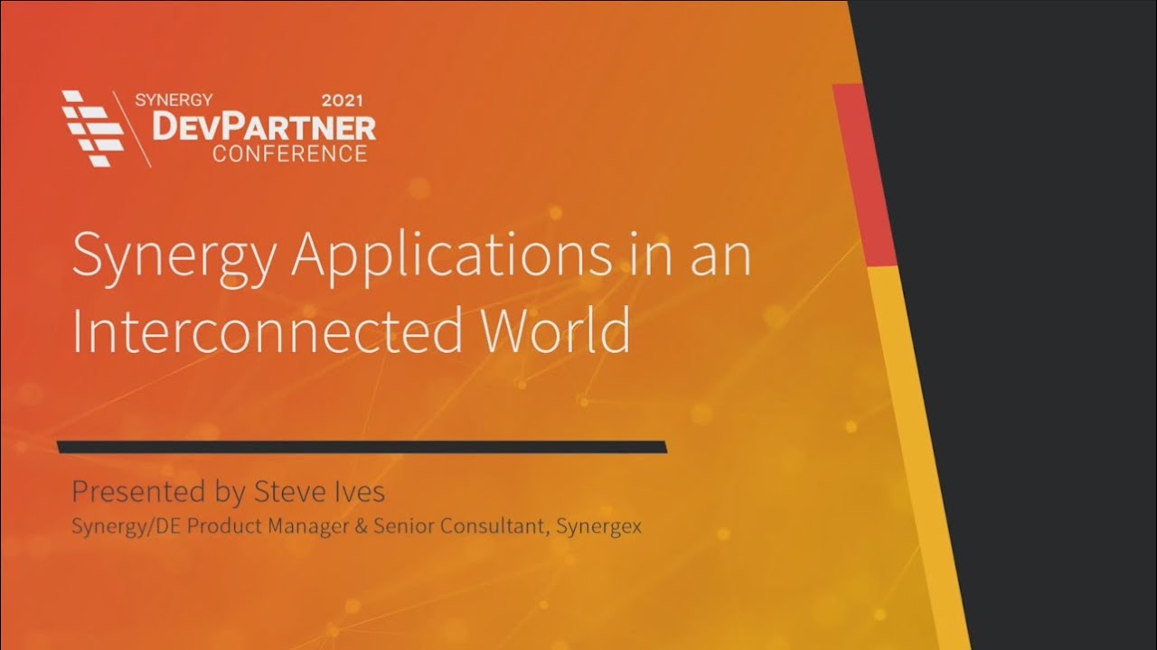 Synergy Applications in an Interconnected World | DevPartner Conference ...
