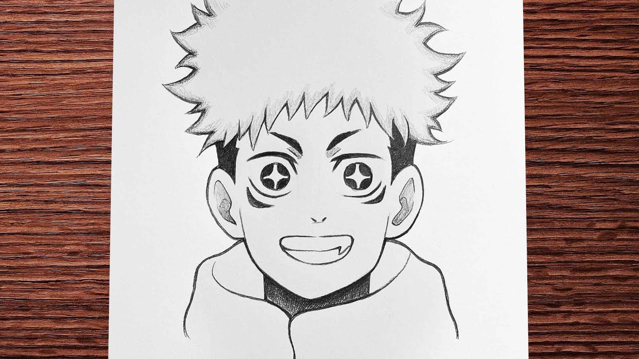 How to draw Yuji step by step | Easy anime sketch for beginners - YouTube