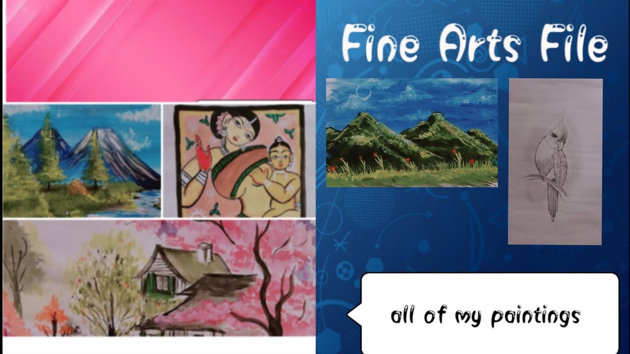 Fine Arts File |Fine Arts File Class 12 CBSE| Paintings #painting # ...
