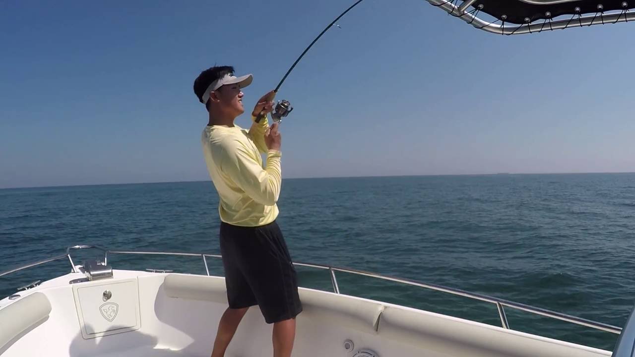 Bluefish Offshore Blitz Fishing (Galveston,Texas) - YouTube