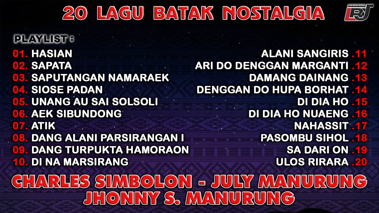 Kompilasi Lagu Batak Nostalgia - Charles Simbolon, July Manurung ...