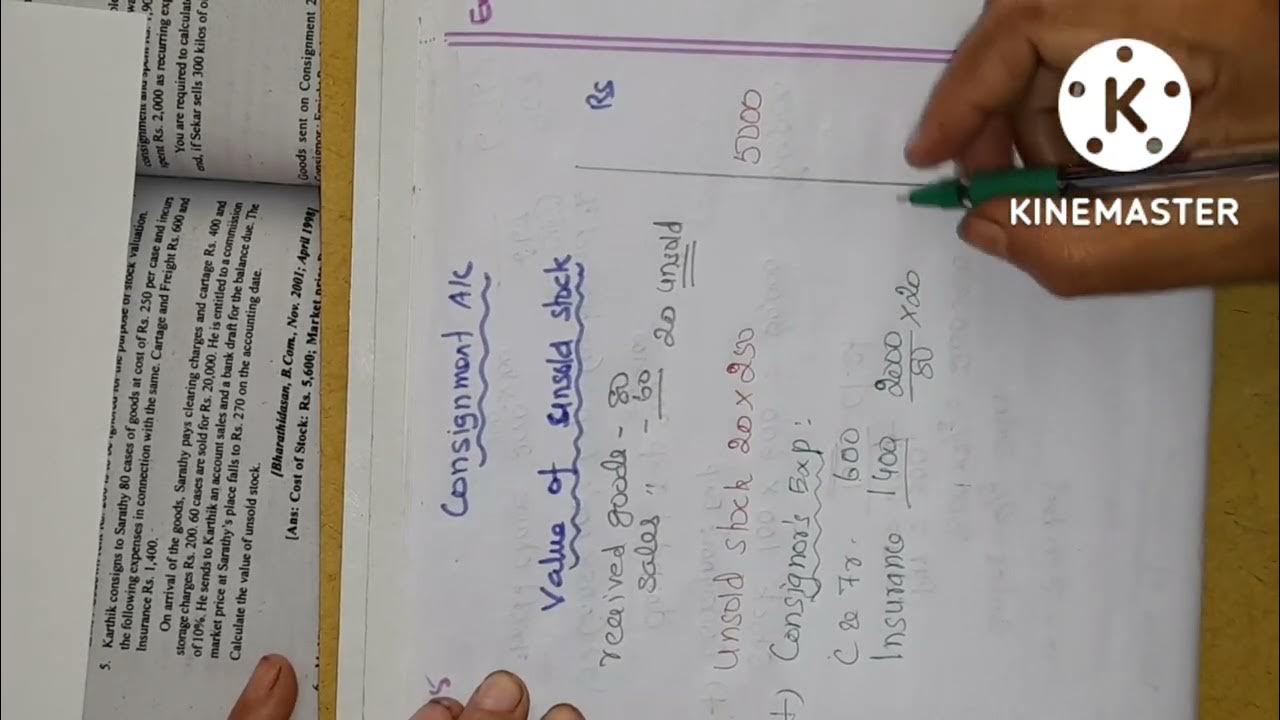 Consignment Accounts ex.5/ledger Consignment ,consignee/Healthy ...