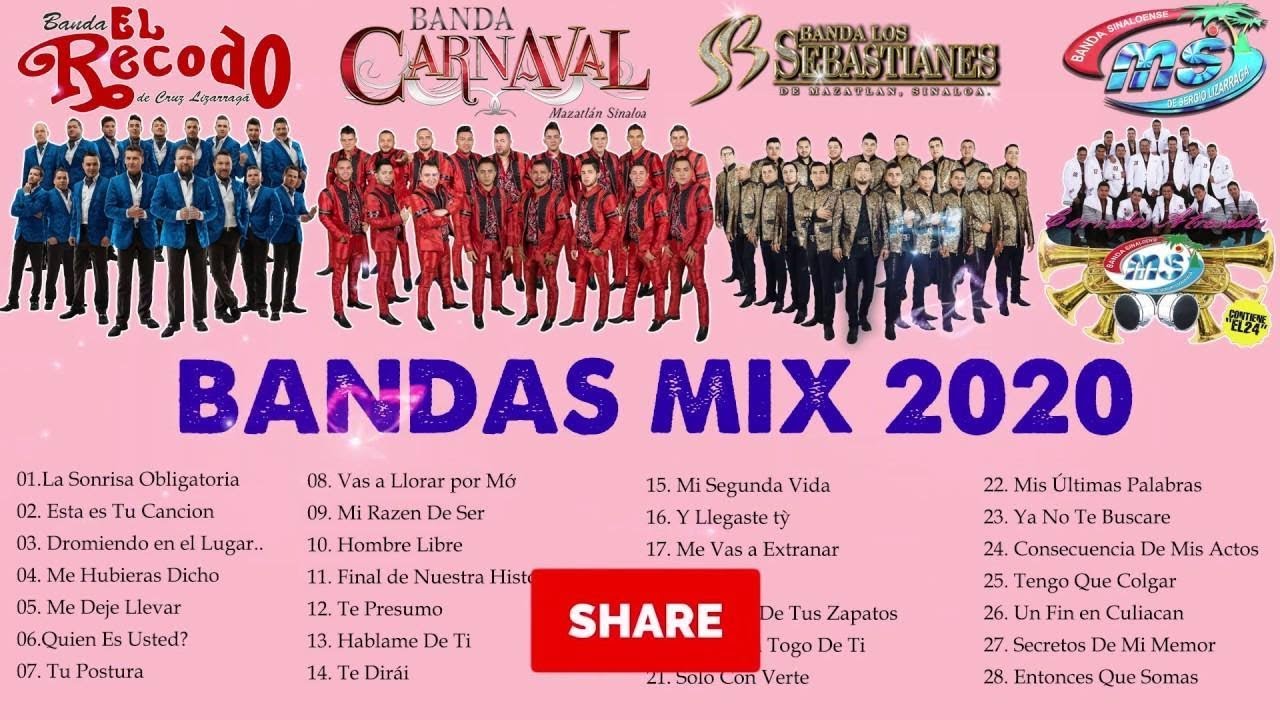 Bandas 2020🎶 Las Mas Sonadas Con Banda Romanticas 🎶 Banda Ms, La ...