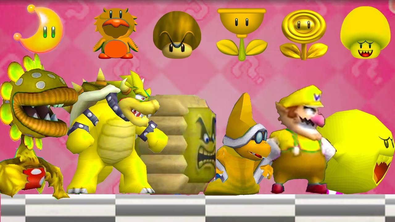 All Mario Antagonists use Yellow Power-Ups in New Super Mario Bros ...