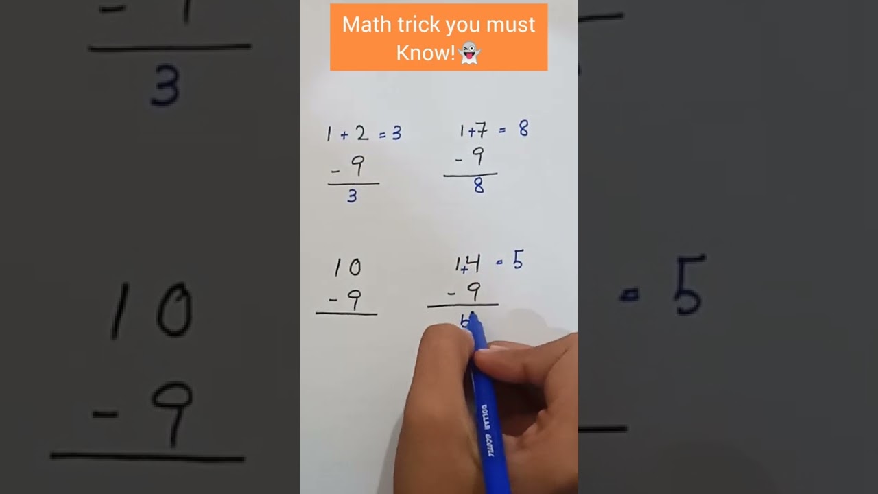 Subtraction Trick | Magical Method | New Method for Subtraction ...