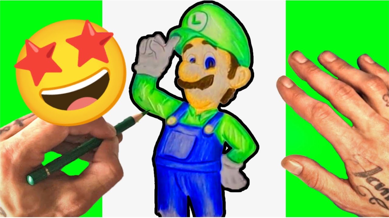 Luigi Drawing Tutorial: Easy Step-By-Step Coloring Guide for All Levels ...