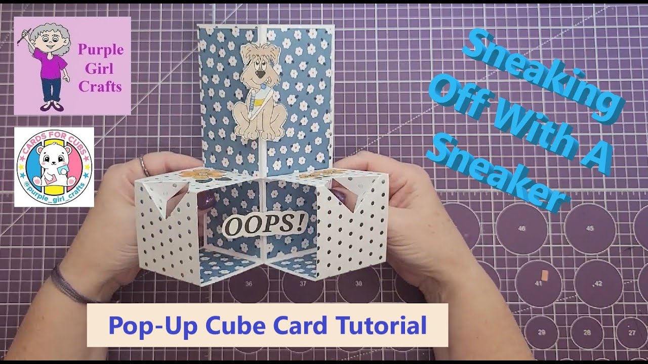 Pop-up Cube Card Tutorial with the cutest puppy ever - YouTube