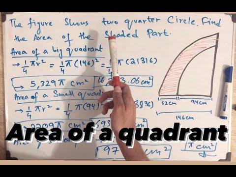 Area of a Shaded Quadrant - YouTube