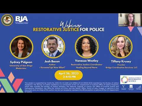 Webinar: Restorative Justice for Police - YouTube