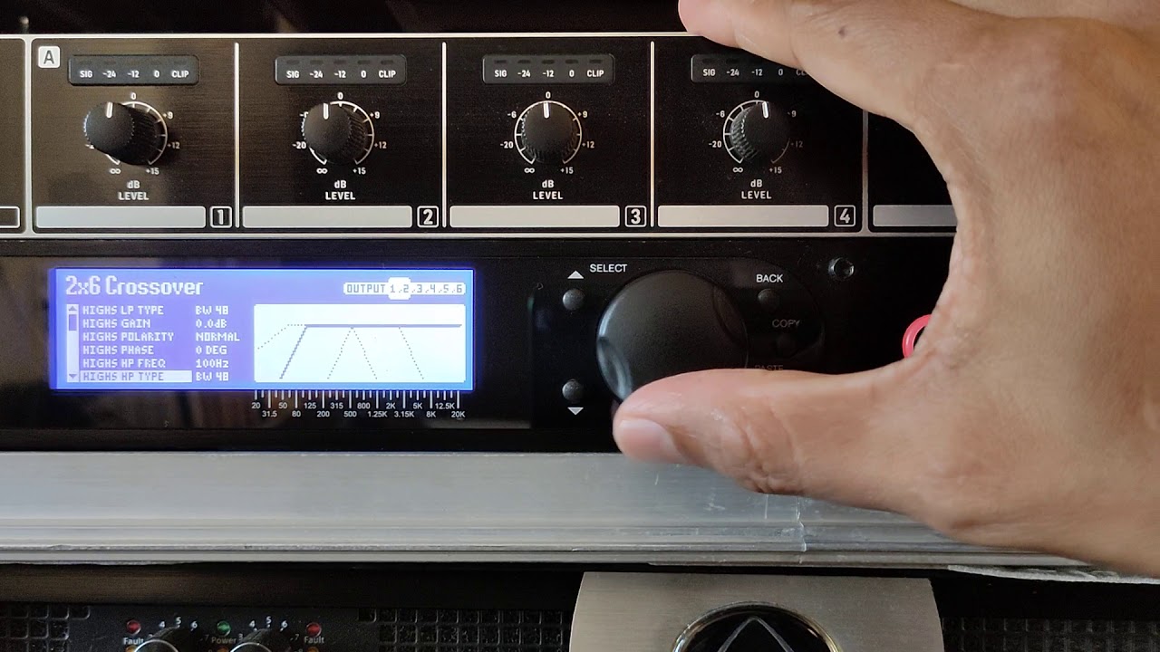 Easiest way to set the crossover on Dbx 360 - YouTube