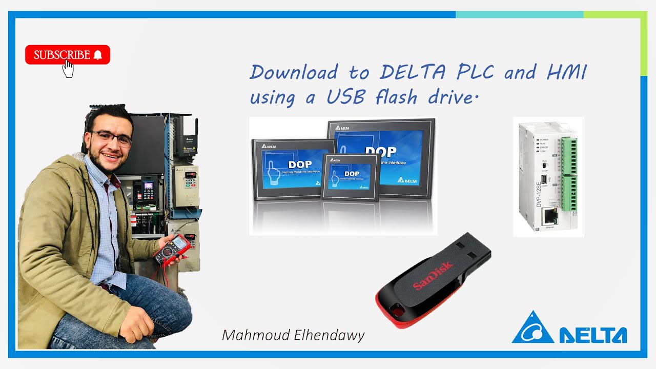10- Download to DELTA PLC and HMI using a USB flash drive - YouTube