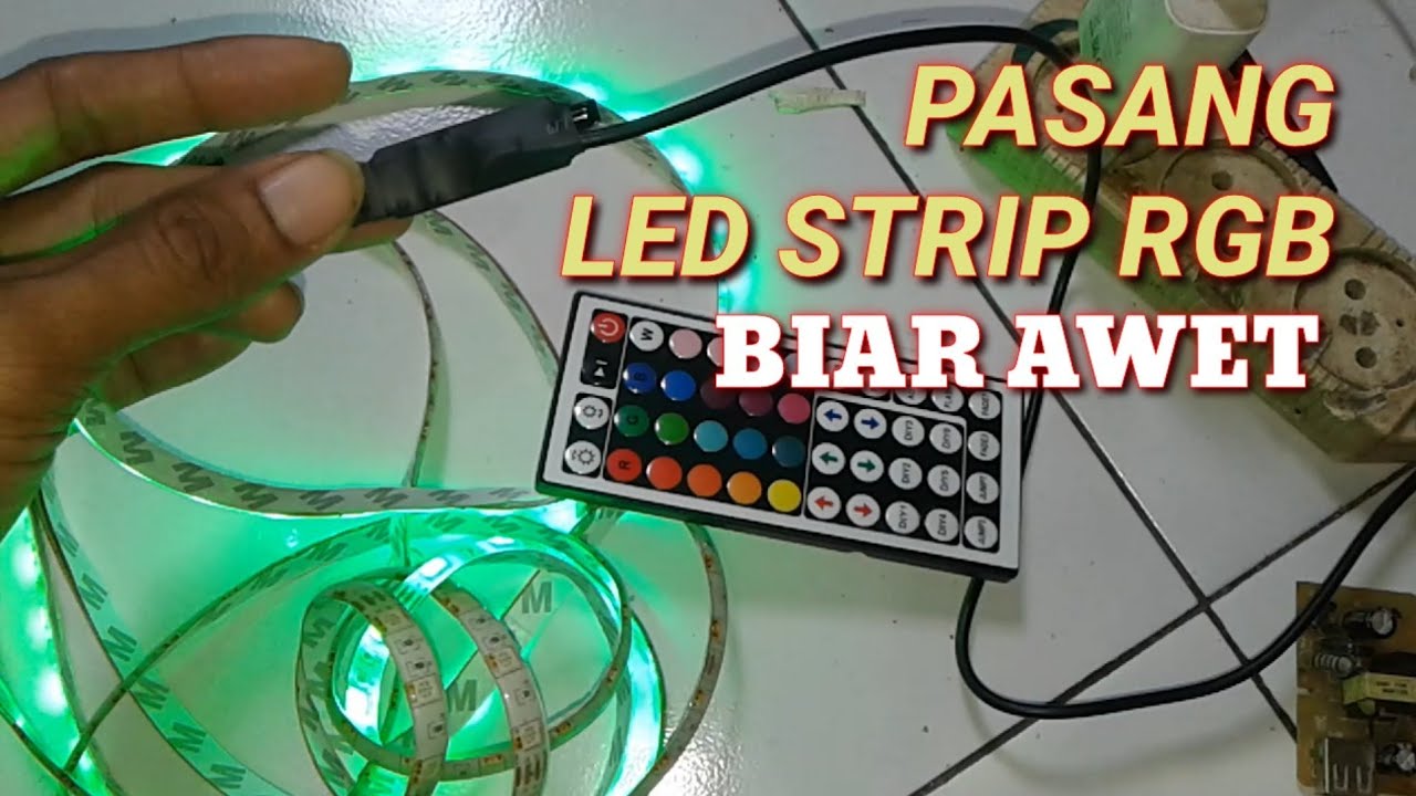 cara pasang LED RGB 5 volt dengan remote control - YouTube