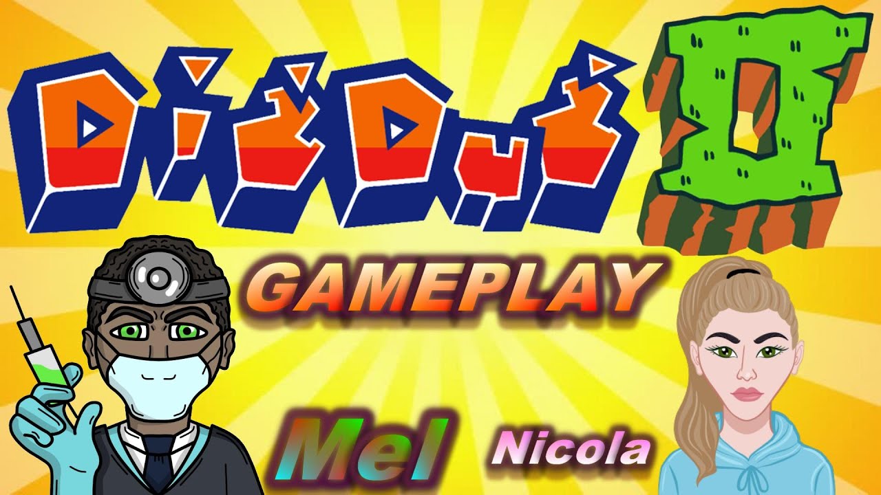 Dig Dug 2 | Gameplay | Mel & Nicola | Ready Retro Players - YouTube