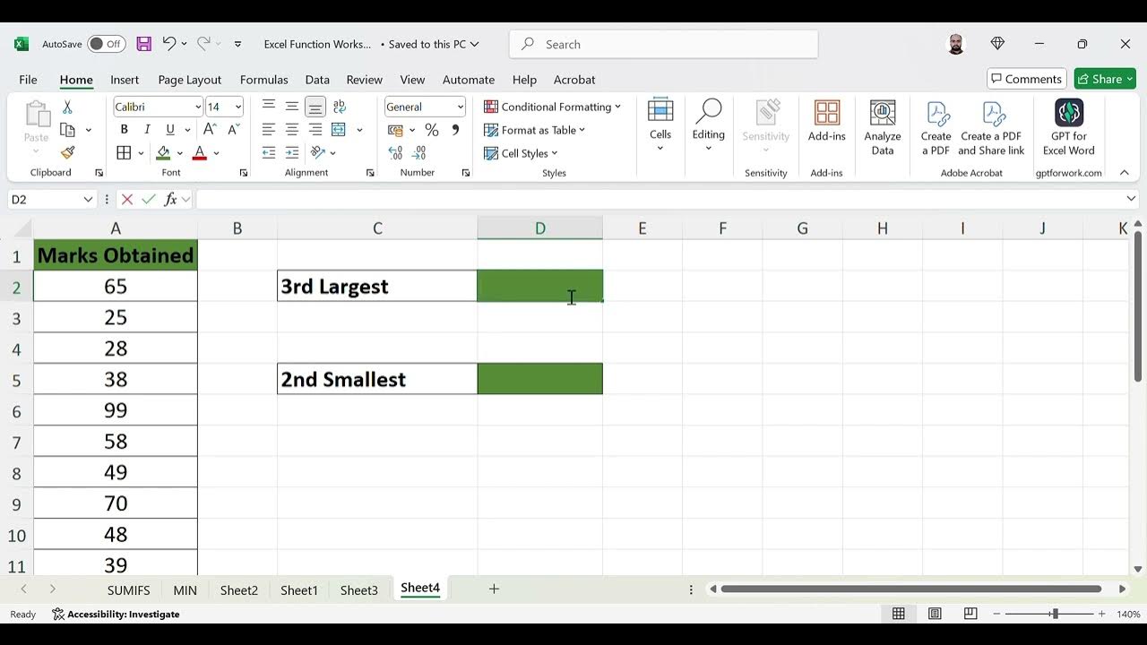 🔓UNLOCK EXCEL'S LARGE and SMALL FUNCTIONS!_ A Step-by-Step Guide - YouTube