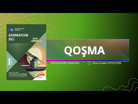 Azərbaycan dili test toplusu///DİM 2025///Köməkçi nitq hissələri///Qoşma