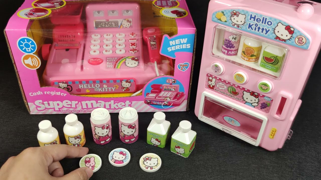10 Minutes Satisfying with Unboxing Hello Kitty Cash Register and Vendo ...