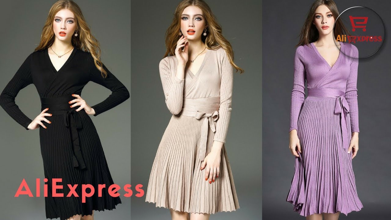 Dress From AliExpress. Black Red Winter 2018 Womens Long Sleeve Sexy V ...