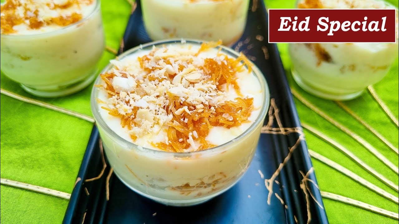 Eid Special Dessert Recipe | Bread & Seviyan Pudding | Eid Sevai Recipe ...
