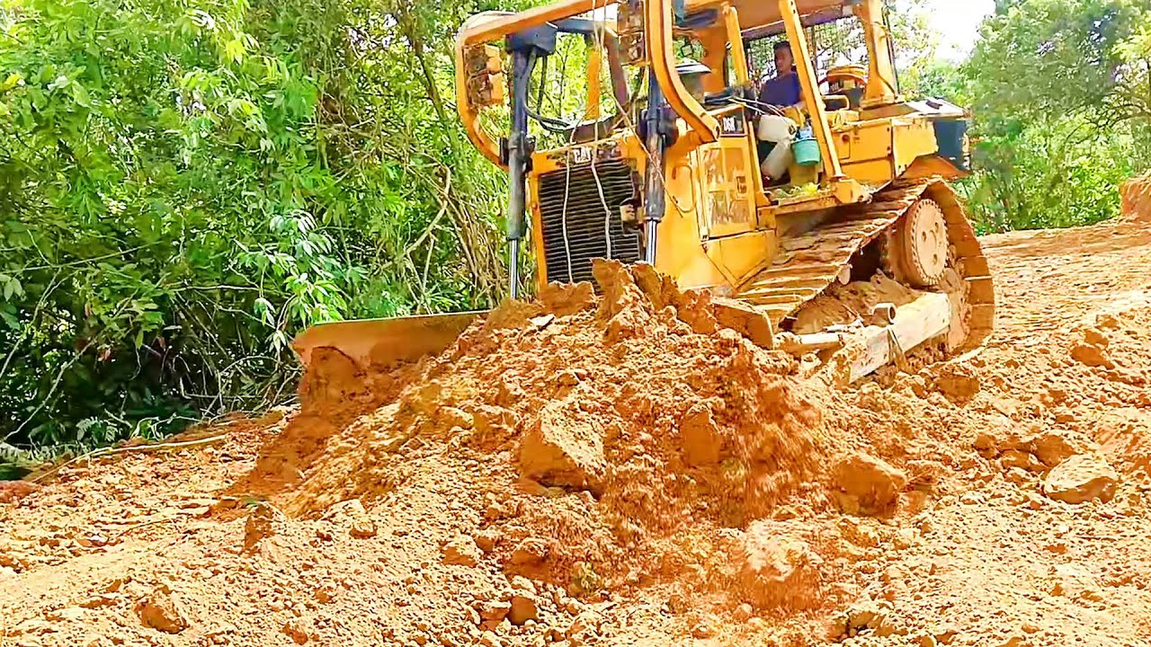 D6R XL Bulldozer Road Construction Creates a Path for Plantation ...