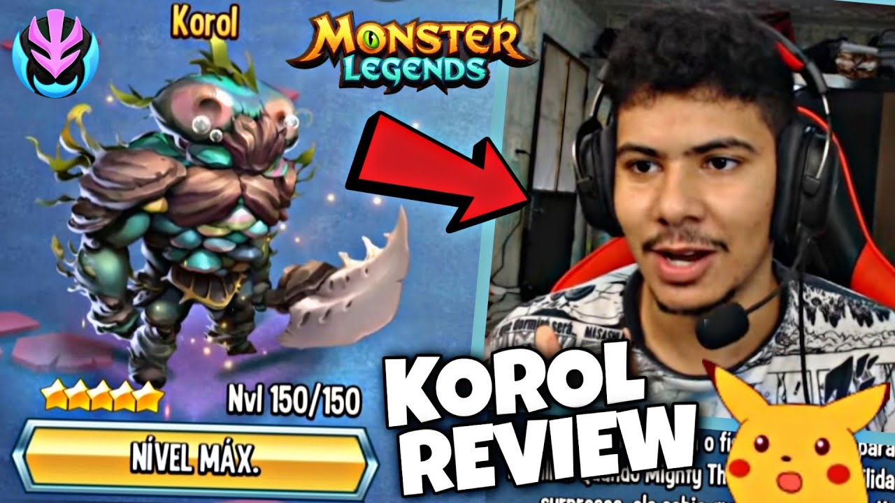 ELE É ABSURDO!!! REVIEW DO KOROL NÍVEL 150 COM BATALHAS NO PVP (Monster Legends) - YouTube