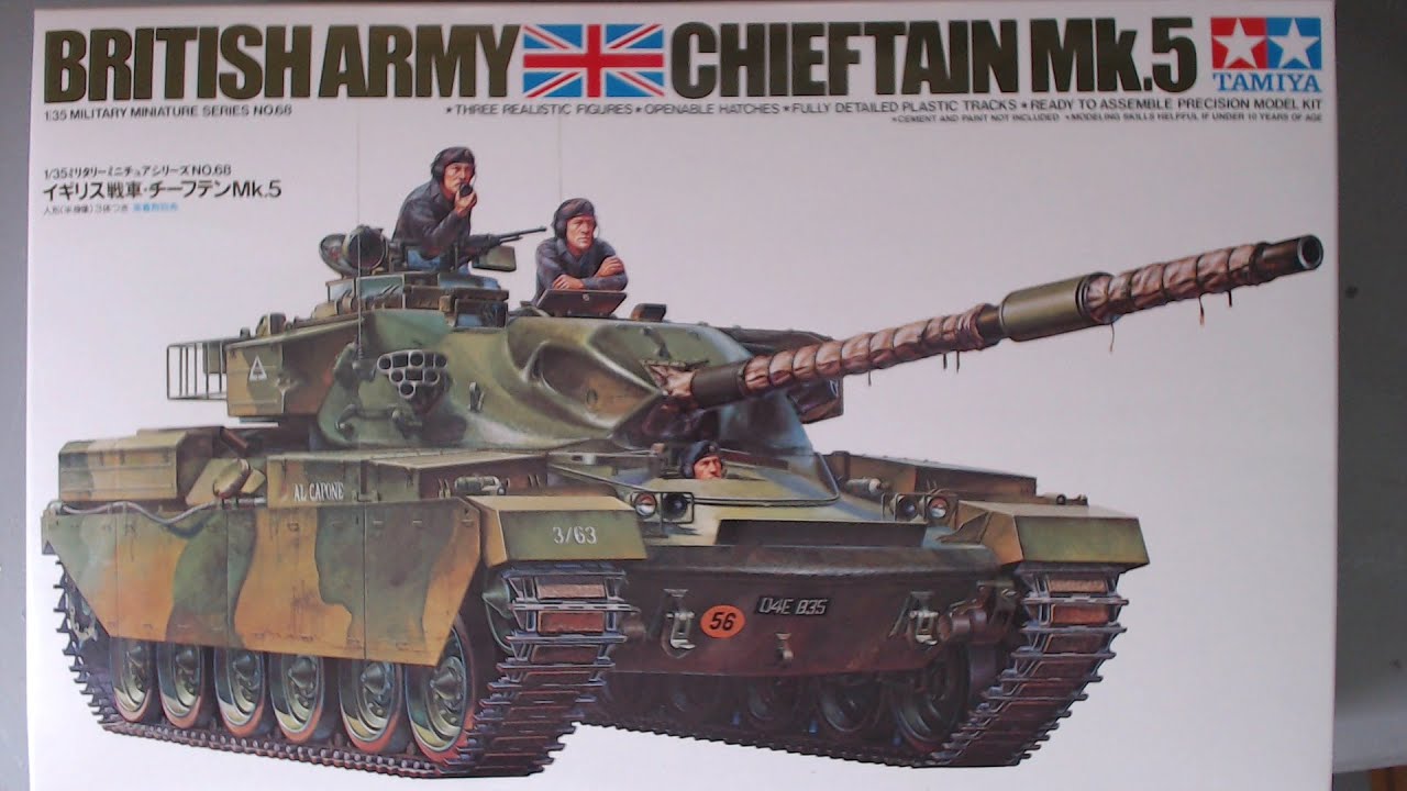 TAMIYA 1/35 British Chieftain Mk 5 Kit Review - YouTube
