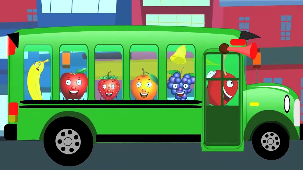 Fruits Wheels On The Bus, Fruits Song and Children Rhyme - YouTube